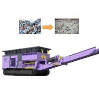 China Tracked Mobile Shredder High Torque 200kW On Site Waste Processing Machine for Construction and Municipal Solid Waste for sale