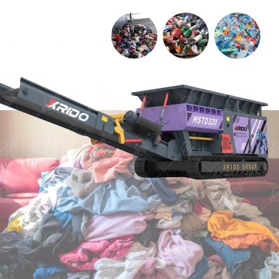 China Double Shaft Design High Efficiency Low Energy Consumption Multifunctional Tracked Mobile Waste Shredder Machine for sale