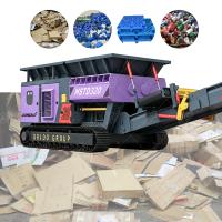 China 55 kW Tracked Mobile Shredder High Efficiency Low Energy Consumption Multifunctional Waste Processing for sale