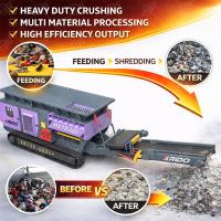 China 55 kW Tracked Mobile Shredder High Efficiency Low Energy Consumption Multifunctional Waste Processing for sale
