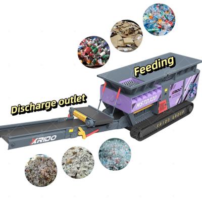 China 55 kW Power Double Shaft Design Multifunctional Mobile Tracked Shredder for Waste Processing for sale