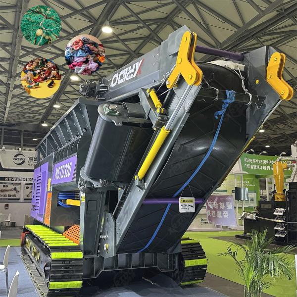 Quality 55 Kw Power High Efficiency Low Energy Consumption Multifunctional Tracked Mobile Shredder for sale
