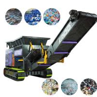 China Tracked Mobile Shredder 55 kW Double Shaft 360° Steering for Efficient Waste Processing for sale