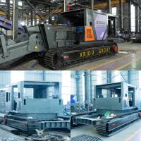China Tracked Mobile Shredder 55 kW Double Shaft 360° Steering for Efficient Waste Processing for sale