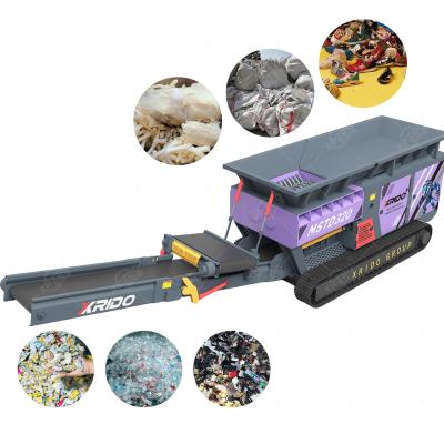 China Tracked Mobile Waste Shredder with 360° Steering 55 kW Power and Double Shaft Design for High Efficiency Shredding for sale
