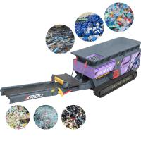 China Tracked Mobile Shredder 55 kW Double Shaft 360° Steering for Waste Processing for sale
