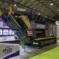 China Tracked Mobile Shredder 55 kW Double Shaft 360° Steering for Efficient Waste Processing for sale
