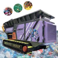 China Tracked Mobile Shredder 55 kW Double Shaft for Efficient Waste Processing with 360° Steering for sale