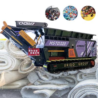 China Tracked Mobile Shredder with 360° Steering 55 Kw Power and Double Shaft Design for Efficient Waste Processing for sale