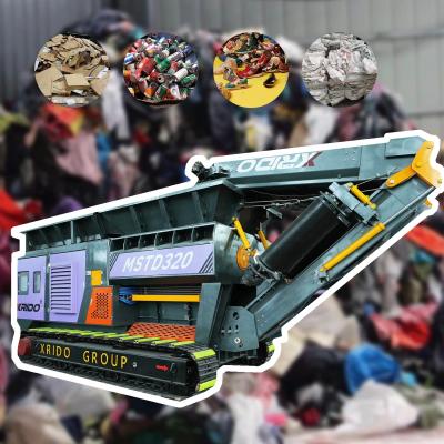 China Tracked Mobile Waste Shredder Machine with 360° Steering 55 Kw Power and Double Shaft Design for High Efficiency Shredding for sale