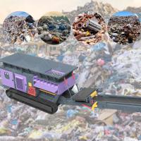 China 55 kW Double Shaft Mobile Tracked Shredder 360° Steering for Waste Processing for sale