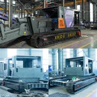 China 55 kW Double Shaft Mobile Tracked Shredder 360° Steering for Waste Processing for sale