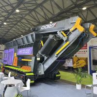 China 55 kW Double Shaft Crawler Mobile Shredder 360 Degree Steering for Municipal Solid Waste Processing for sale