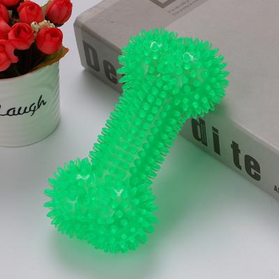 China Van de de Hondbeet van BSCI de Leuke Maal het Speelgoedhond kauwt Speelgoed Piepend Been met Massagedeeltje Te koop