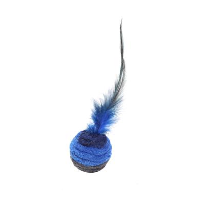 Cina Topo Cat Toy Anti Depression della piuma di Cat Pet Toys Dark Blue eccitato auto in vendita