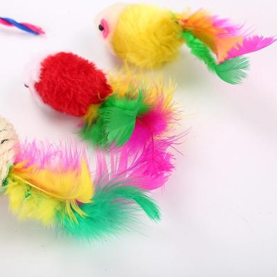 China 20 Pcs Cat Toys Kitten Toys Assorted Cat Tunnel Feather Teaser Wand Fish Fluffy Mouse Mice Balls and Bells Toys for Cat for sale