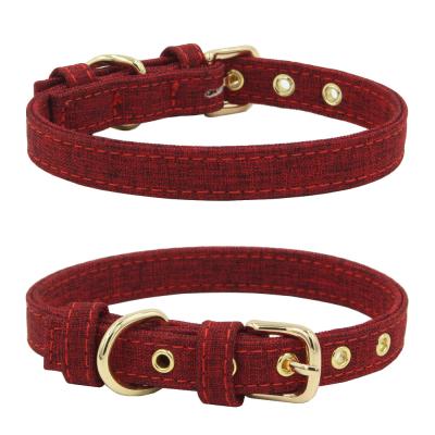 中国 注文の二重層の縫うキャンバスのドッグ カラーの鎖の馬具セットの耐久財 販売のため