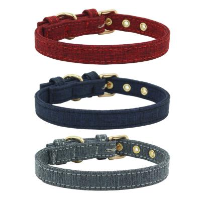 中国 注文の二重層の縫うキャンバスのドッグ カラーの鎖の馬具セットの耐久財 販売のため