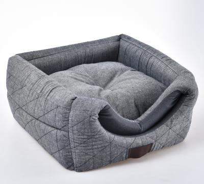 China 3 in 1 Vouwend Cat Cave Dir Resistant Comfortable-Huisdierenbed Grey Cat Bed House Te koop