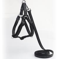 China Non Slip Nylon Dog Reflective Adjustable Collar Leash Harness Set for sale