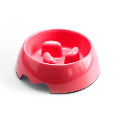 China Portable Puppy Dog Bowl Non Slip Pet Plastic Slow Eating Dog Bowl for sale