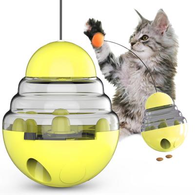 Cina 2 in 1 palla interattiva di Shaped Pet Treat della chiavetta di Cat Slow Feeder Ball Detachable in vendita
