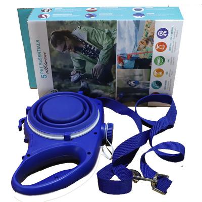 China 5 IN 1 Draagbare Nylon van de de Hondenreis van de Huisdierenleiband van de het Waterfles BSCI Vouwbare het Huisdierenkom Te koop