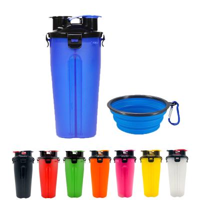 China 350ml hondwater en Voedselfles Hallupets met Opvouwbare Draagbare Kommen Te koop