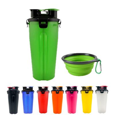 China Opvouwbare het Drinkwaterfles SEDEX 2-in-1 van de Kommenhond voor Huisdieren die het Reizen lopen Te koop