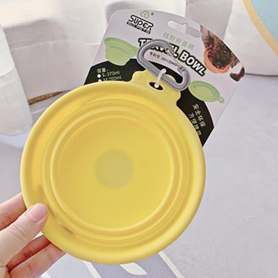 Cina Ciotola pura del cane del silicone di viaggio 100% pieghevole per i viaggi che fanno un'escursione il canile & i cani di campeggio che alimentano le ciotole in vendita