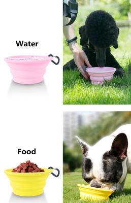 Cina Ciotola all'aperto dell'acqua di viaggio del silicone per la ciotola di Cat Dog Food And Water dei cani in vendita