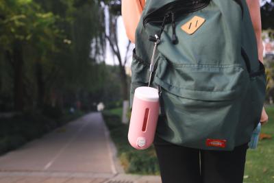 Cina Blu pieghevole di rosa dell'erogatore della bottiglia di acqua del cane in vendita