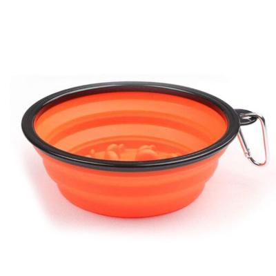 Cina Ciotola pieghevole cane lento dell'alimentazione del grande 4 tazze di 35oz BPA del cane della ciotola piegante libera dell'acqua in vendita