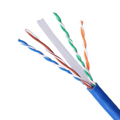 Chine Cable CAT6 UTP bleu 23AWG étendu à 550MHz CM câble réseau PVC à haute vitesse à vendre