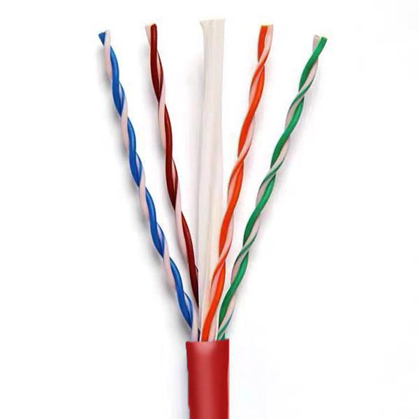 Quality 23AWG 250MHz Ethernet UTP CAT6 Cable 1Gbps Red PVC 500ft Network for sale