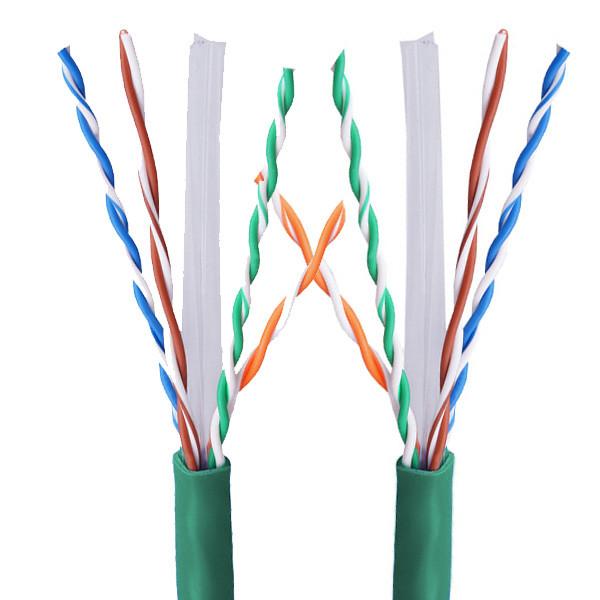 Quality Ethernet UTP CAT6 Cable 4 Pairs Green PVC Jacket Unshielded 1000FT for sale