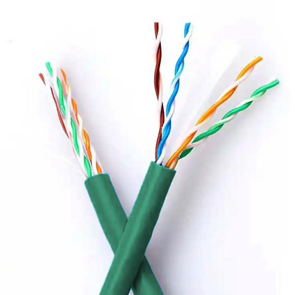 Quality Ethernet UTP CAT6 Cable 4 Pairs Green PVC Jacket Unshielded 1000FT for sale