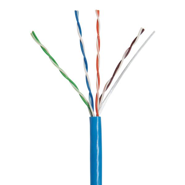 Quality CMR 24AWG UTP CAT5E Cable PVC 100MHz Cat5e Plenum Blue 1000 Feet for sale