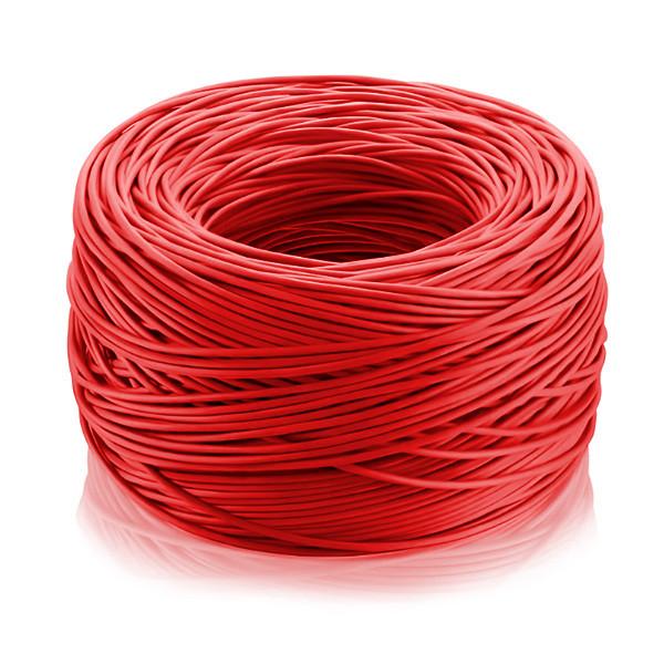 Quality 23AWG 250MHz Ethernet UTP CAT6 Cable 1Gbps Red PVC 500ft Network for sale