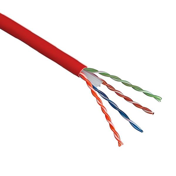 Quality 250MHz Red UTP CAT6 Cable 23AWG 1000FT Ethernet Network Cable for sale