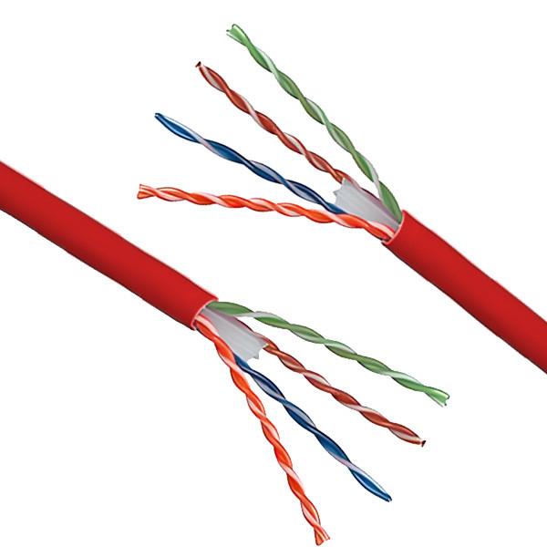Quality 250MHz Red UTP CAT6 Cable 23AWG 1000FT Ethernet Network Cable for sale