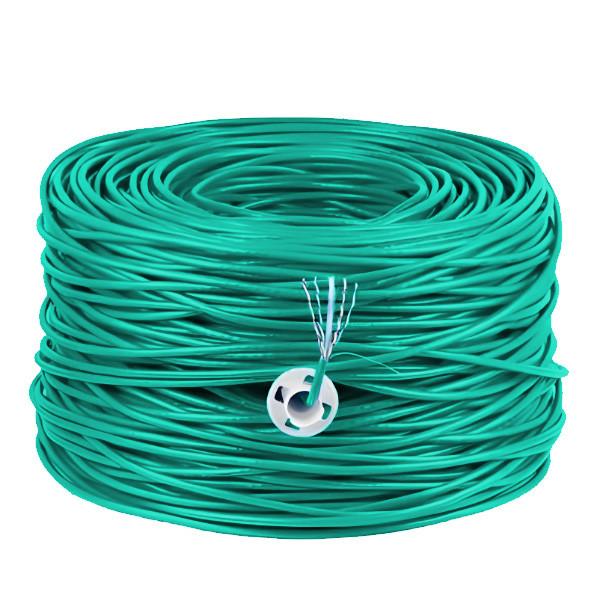 Quality LSZH UTP 100MHz 24 AWG Cat 5e Cable 1000ft Green High Sped Network Cable for sale