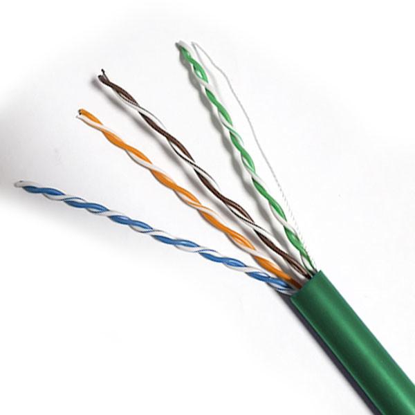 Quality LSZH UTP 100MHz 24 AWG Cat 5e Cable 1000ft Green High Sped Network Cable for sale