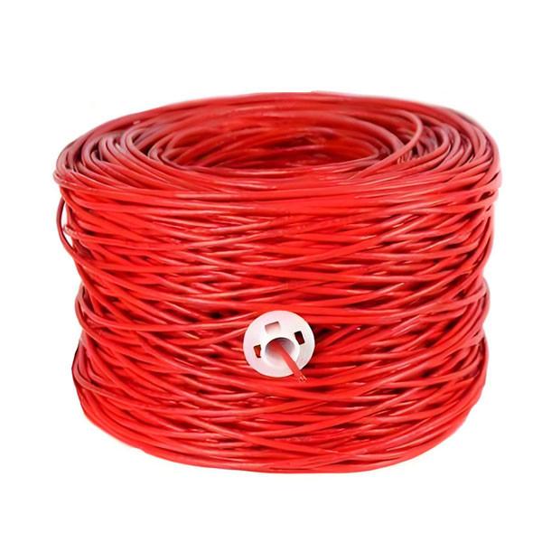 Quality UTP High Speed Cat 5E Internet Cable 1000Ft 0.5mm 100MHz Red PVC Pass Fluke Test for sale