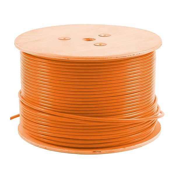 Quality 0.55mm Bare Capper Cat5e FTP 24AWG Orange PVC Cable Pass Fluke for sale