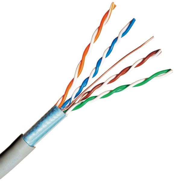 Quality FTP CAT 5E Gray 0.515mm Copper Ethernet Cable Pass Fluke 1000FT for sale