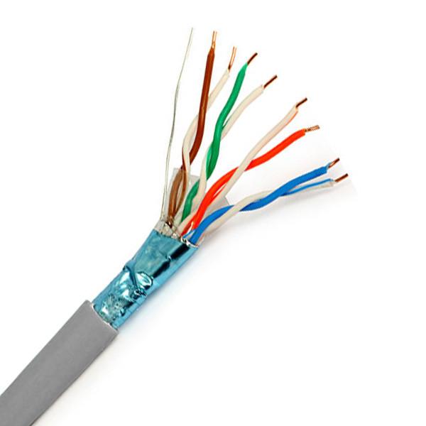 Quality FTP CAT 5E Gray 0.515mm Copper Ethernet Cable Pass Fluke 1000FT for sale