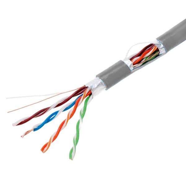 Quality 0.47mm Copper Grey Jacket 1000Ft Cat5e FTP LSZH Network Cable for sale