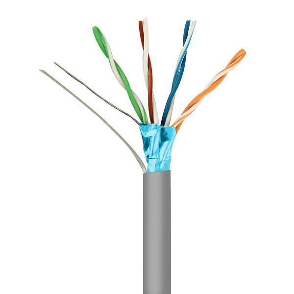 Quality 0.47mm Copper Grey Jacket 1000Ft Cat5e FTP LSZH Network Cable for sale