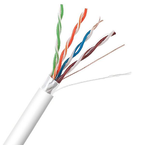 Quality CAT5E FTP White LSZH Cable Jacket 24AWG 100% Copper Pass Fluke for sale